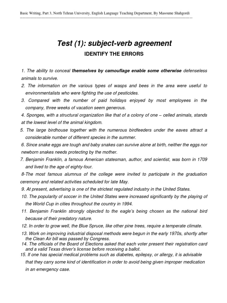 Sub-Verb Docx2 | PDF