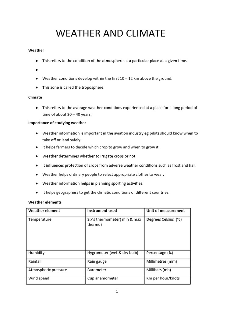 Weather and Climate | PDF | Precipitation | Humidity