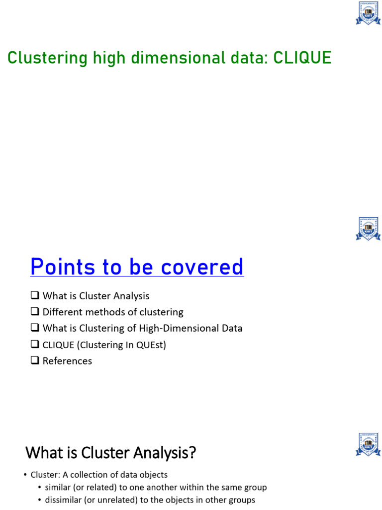 Presentation on clustering high dimensional data | PDF | Cluster ... Presentation on clustering high dimensional data | PDF | Cluster ...
