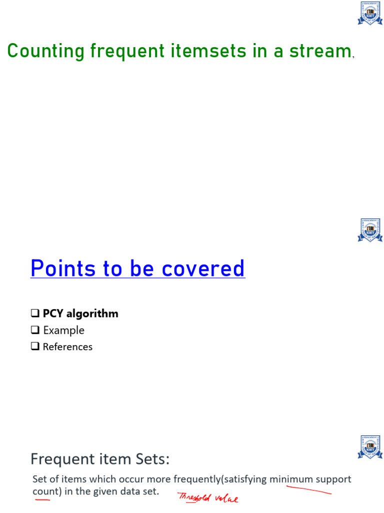 Presentation On Counting Frequent Itemsets | PDF | Theoretical Computer Science | Computer ...