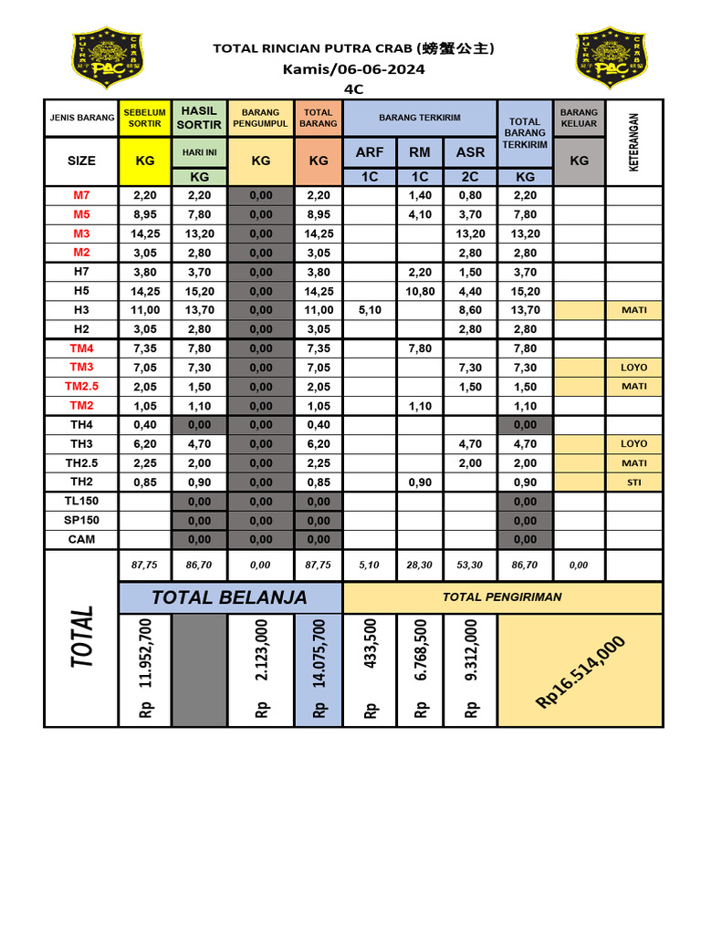 TOTAL RINCIAN TGL 06 (4C) | PDF