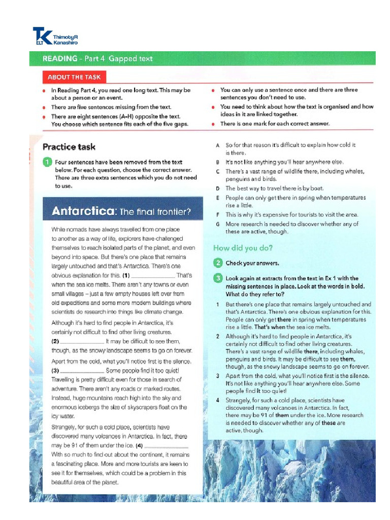 B1 Paper 1 Part 4 Exam Trainer | PDF