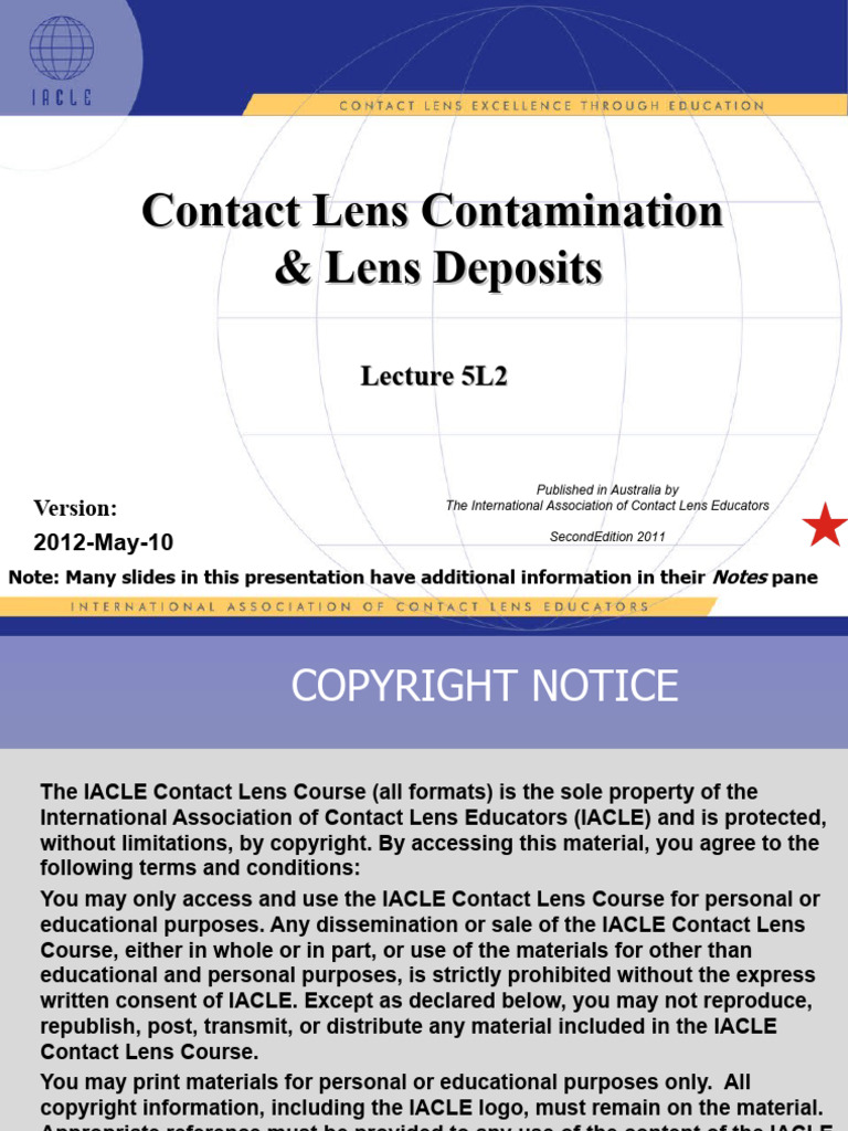 Contamination & Lens Deposit | Download Free PDF | Lipid | Contact Lens