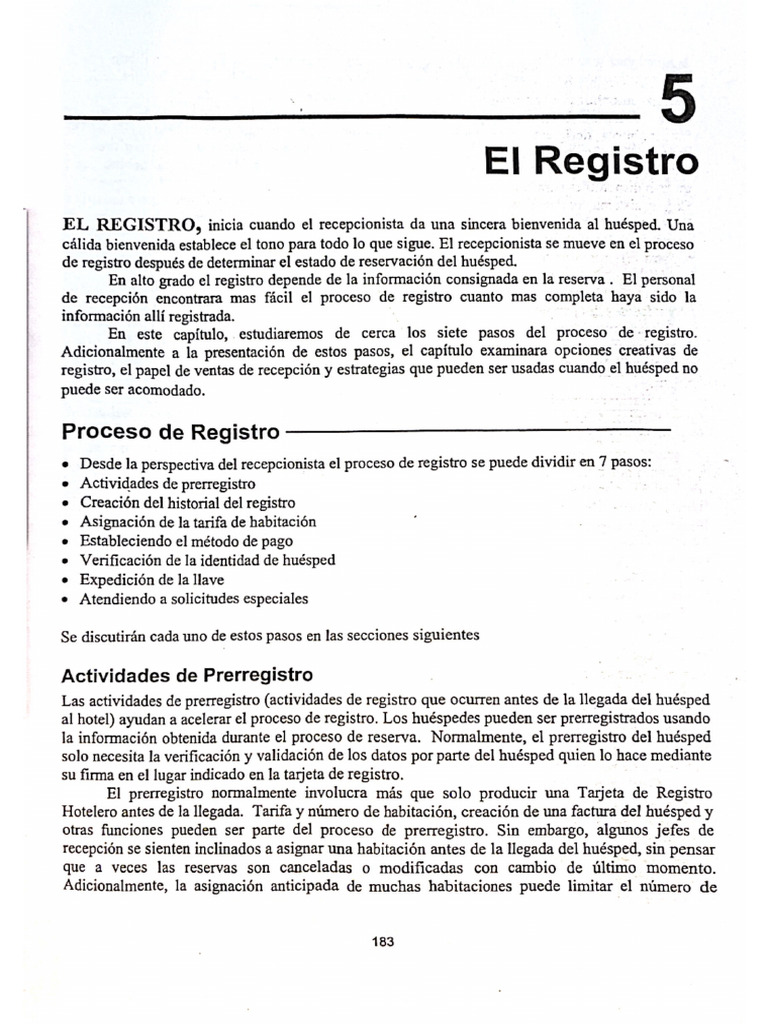 Cap 5 - El Registro | PDF