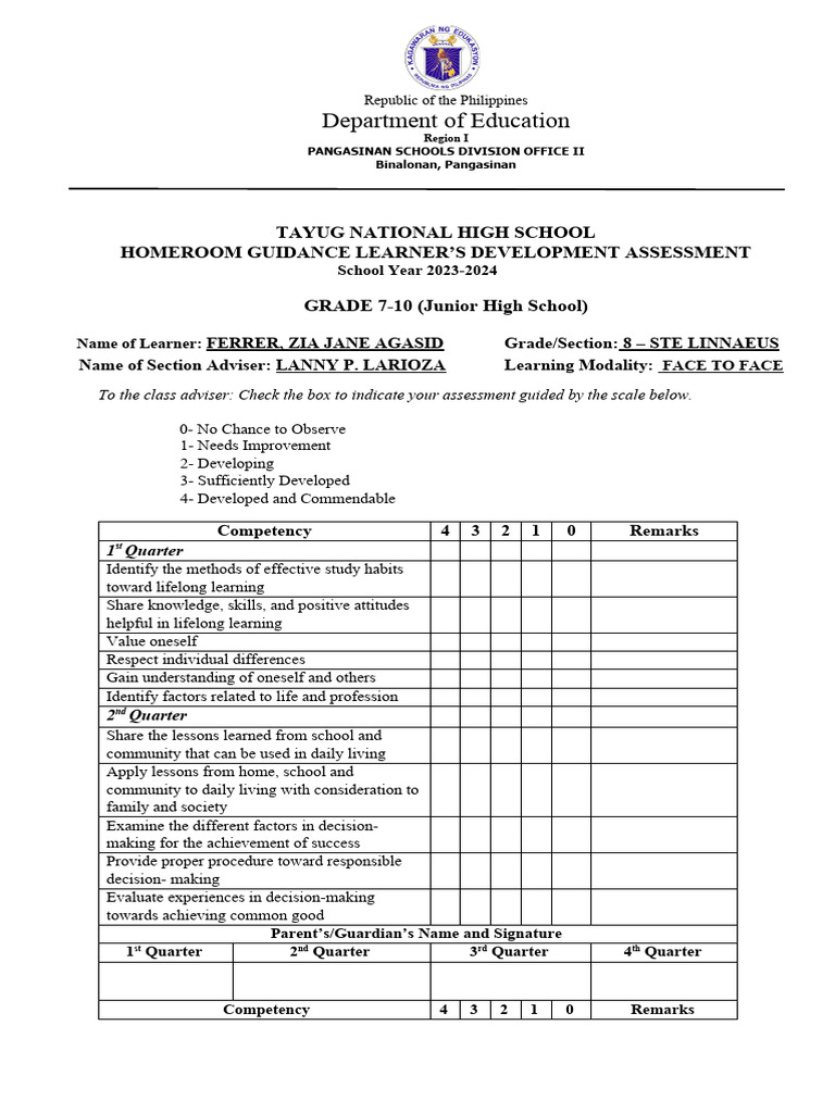 HOMEROOM-GUIDANCE-LEARNERS-DEVELOPMENT-ASSESSMENT-Junior-hIGH-SCHOOL ...