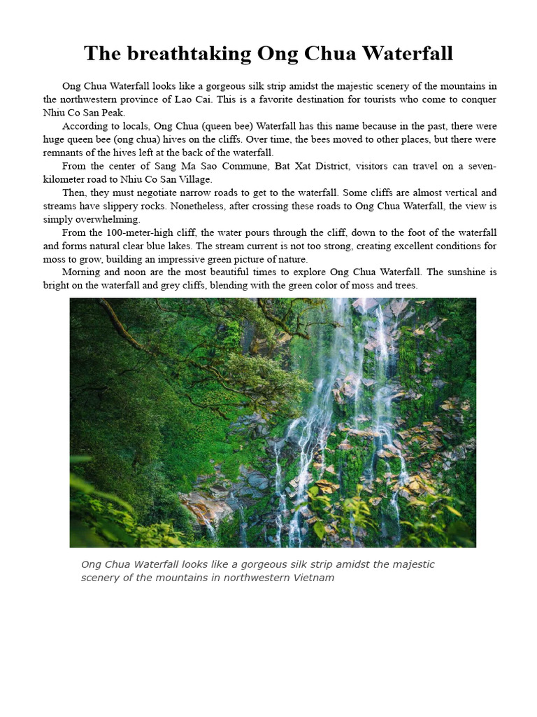 The breathtaking Ong Chua Waterfall | PDF