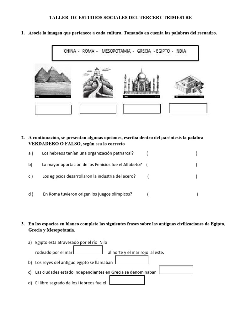 Taller de Estudios Sociales Del Tercer Trimestre | PDF | Renacimiento ...