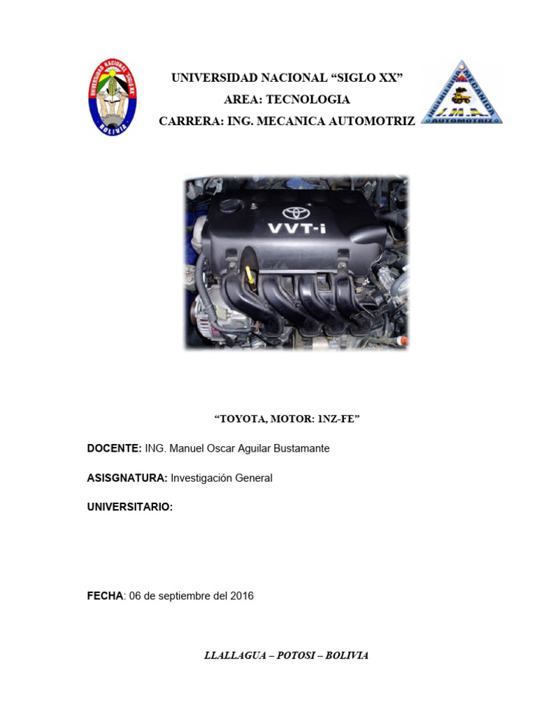 Inv 2 Gral 1nz Fe 6 2 | PDF | Acelerador | Pistón