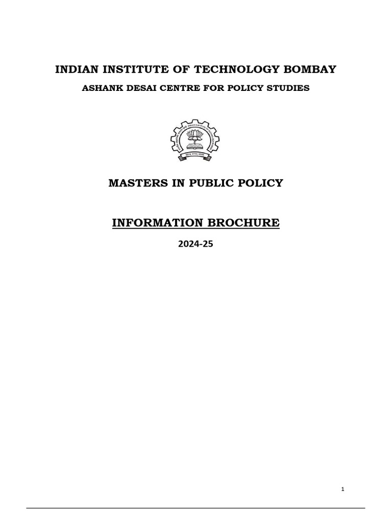Final - MPP Brochure 24 25 - With Forms | PDF | Academic Degree