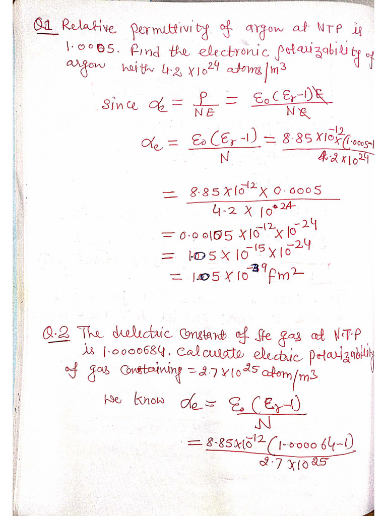 Unit 5 Solved Numericals | PDF