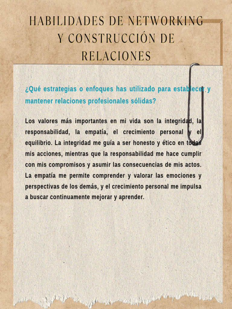 ACTIVIDAD SEMANA 15 Habilidades de Networking y Construcción de Relaciones. | PDF