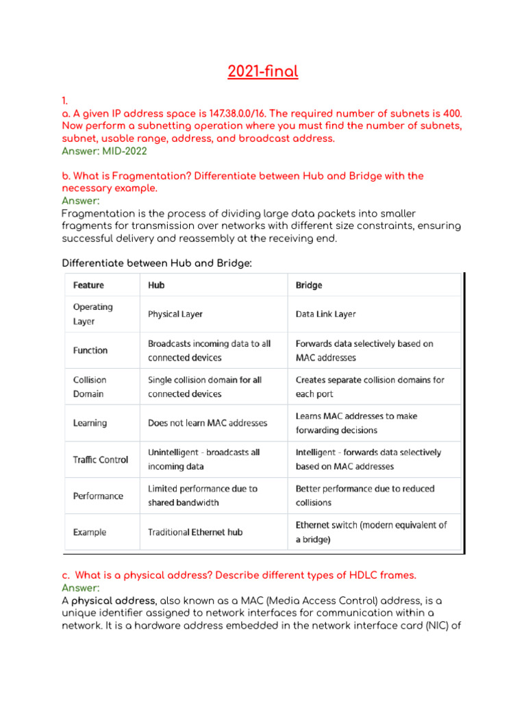 CCN 2021 (Final A Part) | PDF | Domain Name System | Transmission Control Protocol