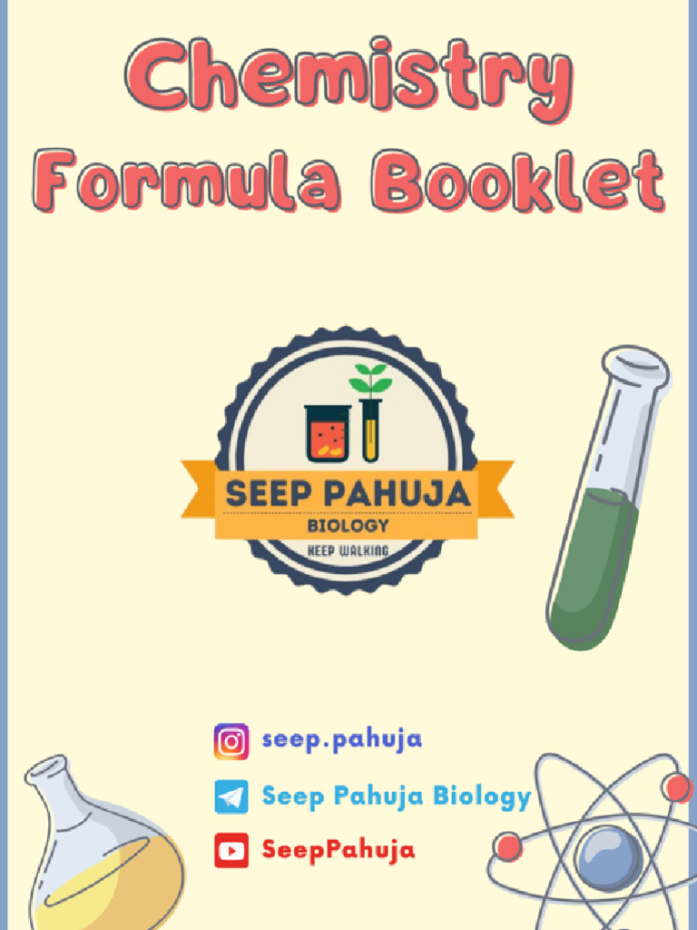 Chemistry-Formula-Booklet by Seep Pahuja | PDF