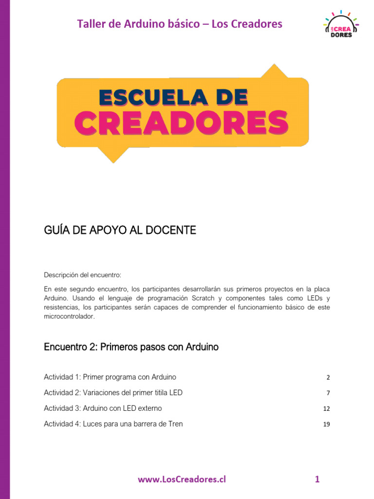 Arduino Basico - Sesión 2 | PDF | Arduino | Diodo emisor de luz