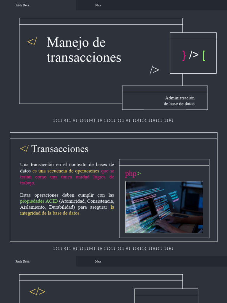 Manejo de Transacciones | Descargar gratis PDF | Ácido | Transacción de ...
