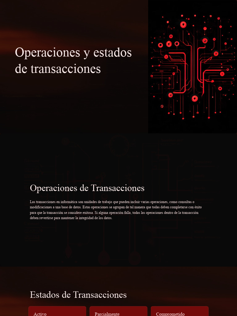 Operaciones y Estados de Transacciones | PDF | Transacción de base de datos | Ácido