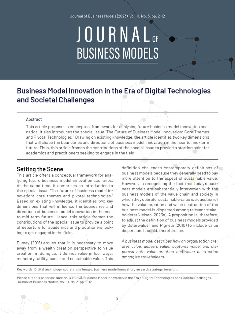 BM Nielsen | Download Free PDF | Business Model | Innovation