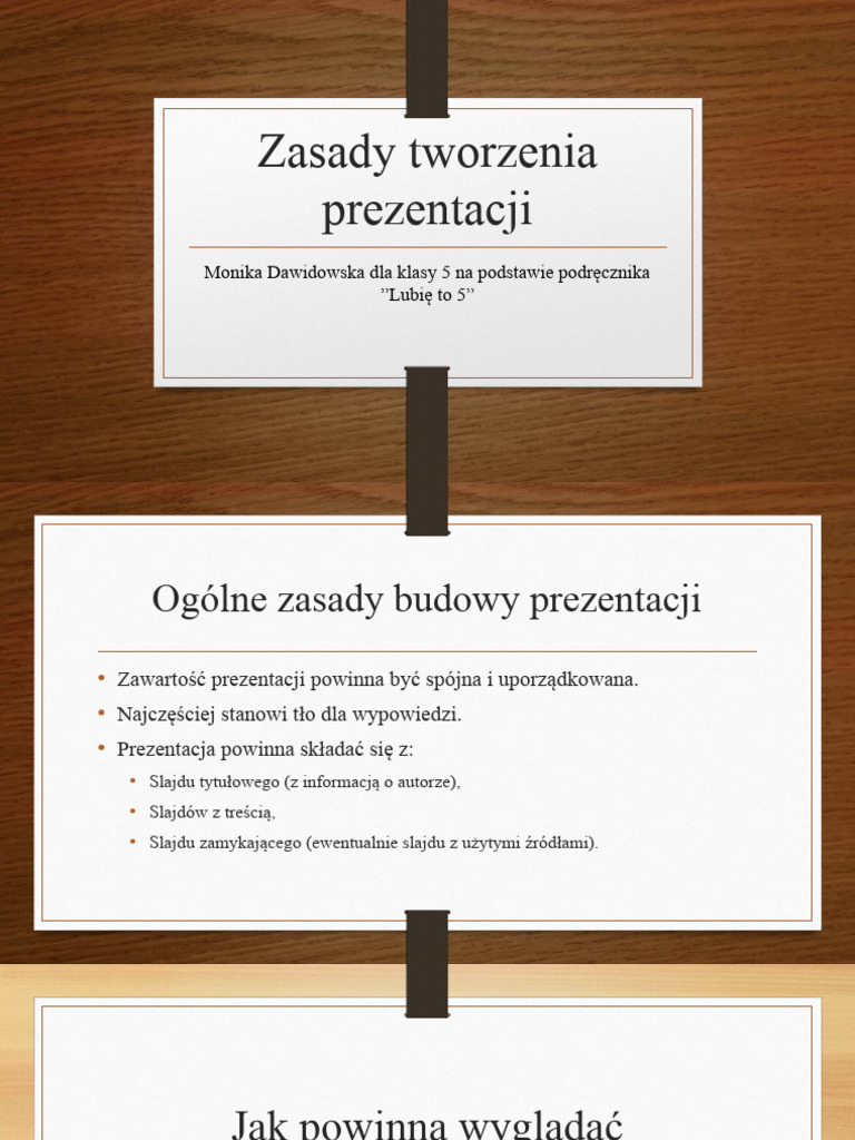 Zasady Tworzenia Prezentacji | PDF