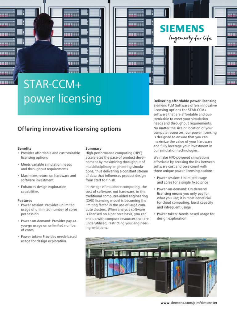 Simcenter STAR CCM Power Licensing Fact Sheet | PDF | Simulation ...