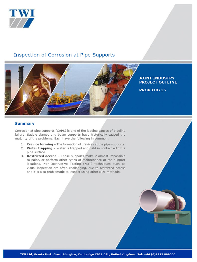 TWI - Inspection-of-Corrosion-at-Pipe-Supports | PDF | Nondestructive ...