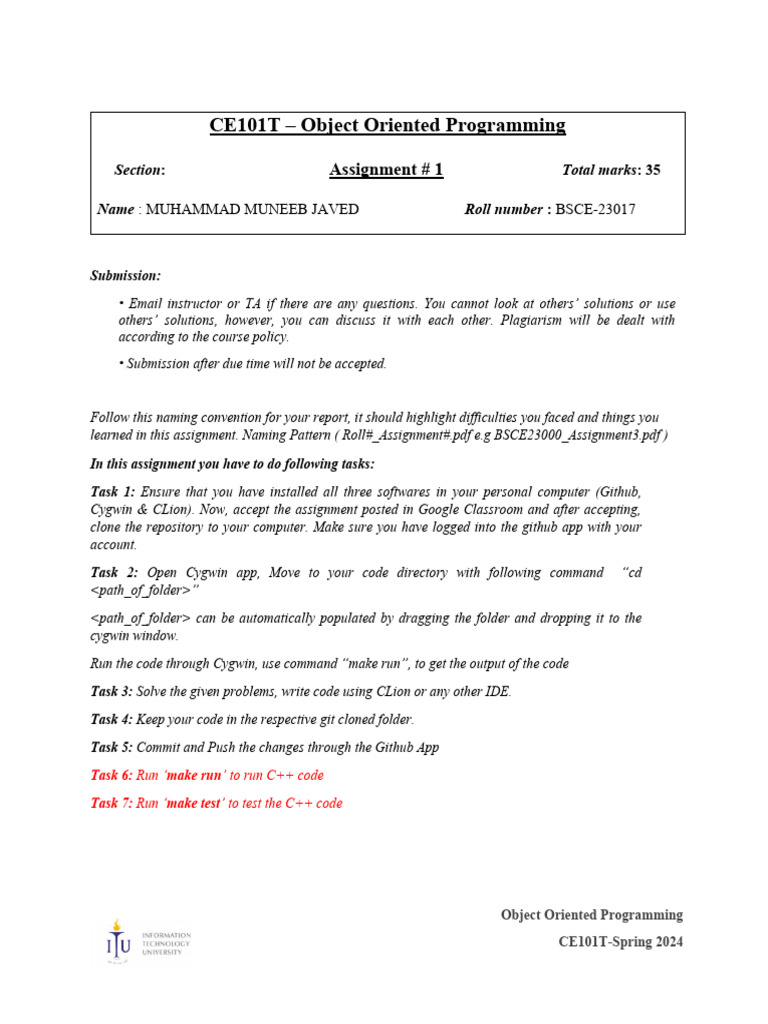 OOP Assignment: Vector Operations Guide | PDF | Euclidean Vector ...