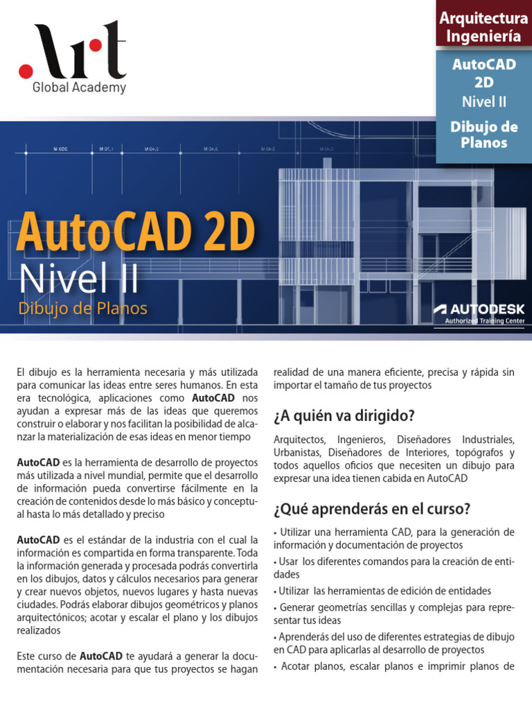 AutoCAD 2D Nivel II AGA | PDF | Cad automático | Dibujo