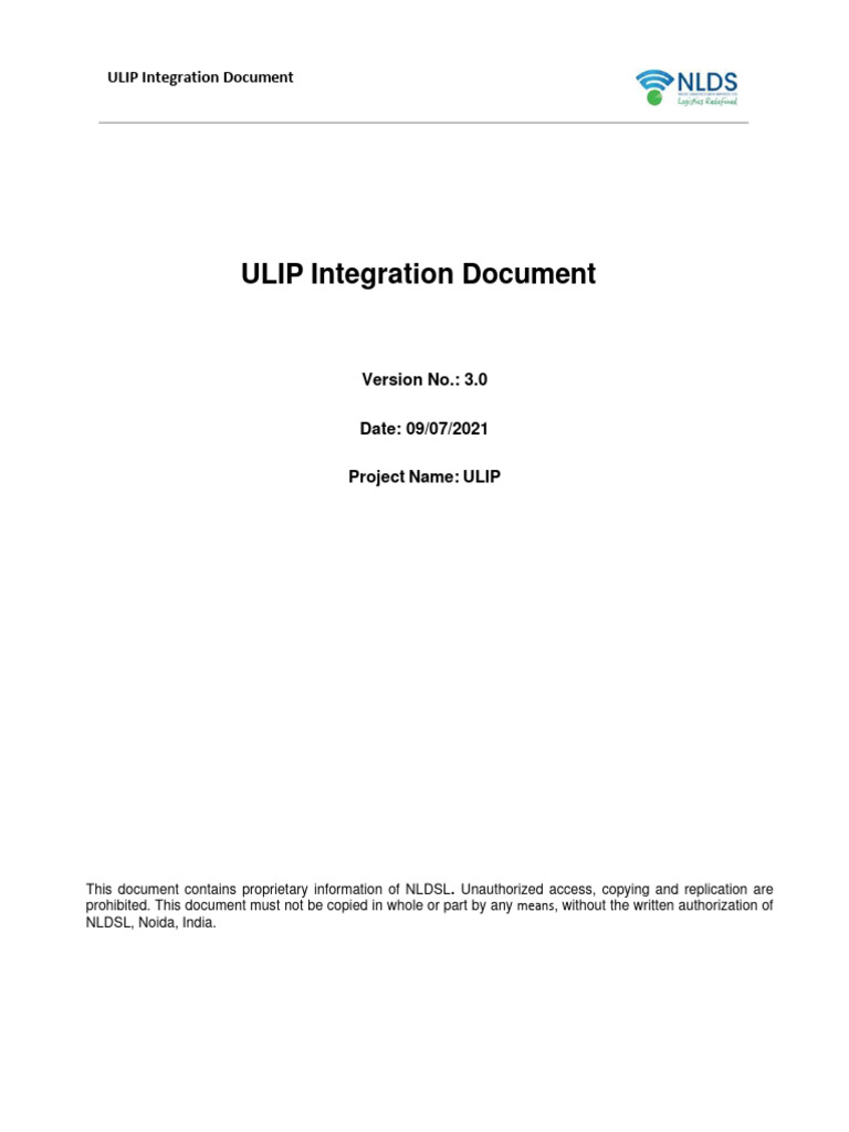 ULIP FASTAG Integration Requirement | PDF | Json | Web Service