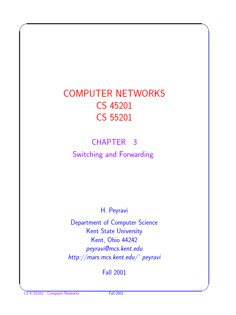 CSC 208-204 Lecture 3 Ccomputer Network | PDF | Routing | Asynchronous Transfer Mode