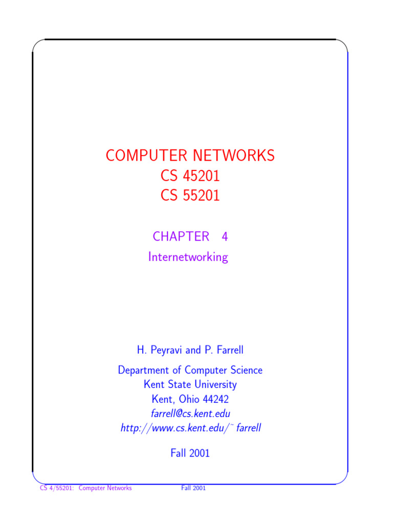 CSC 208 204 Lec4Computer Network | PDF | Internet Protocols | Computer Network