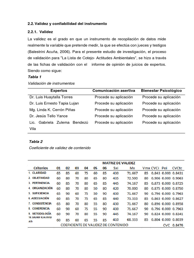 Validez y Confiabilidad de Instrumentos de Medición | PDF | Validez ...