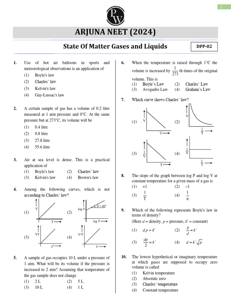 State_of_Matter_Gases_and_Liquids_DPP_02of_Lec_03_Arjuna_NEET_2024 ...