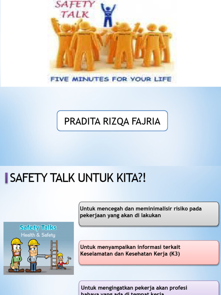 Safety Talk | PDF