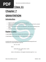 Gravitation Class11 Formulas | PDF
