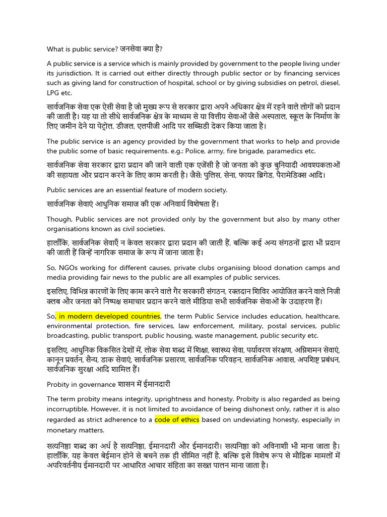 Bilingual - What Is Public Service | PDF