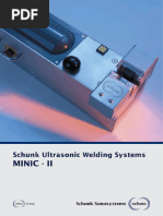 Schunk Ultrasonic Welding Systems Minic-III: Sonosystems ® | PDF