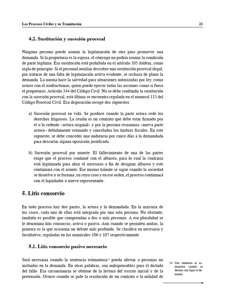 Semana 7 Litis Consorcio Pdf Ley Procesal Demanda Judicial
