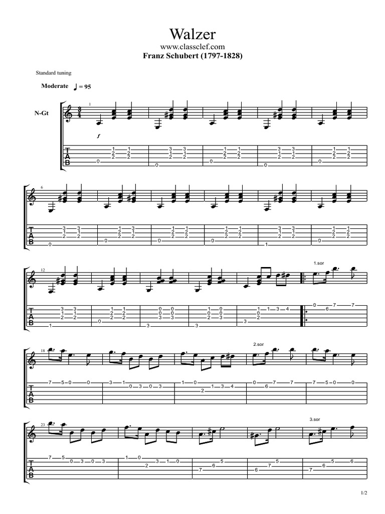 Walzer A by Franz Schubert | PDF