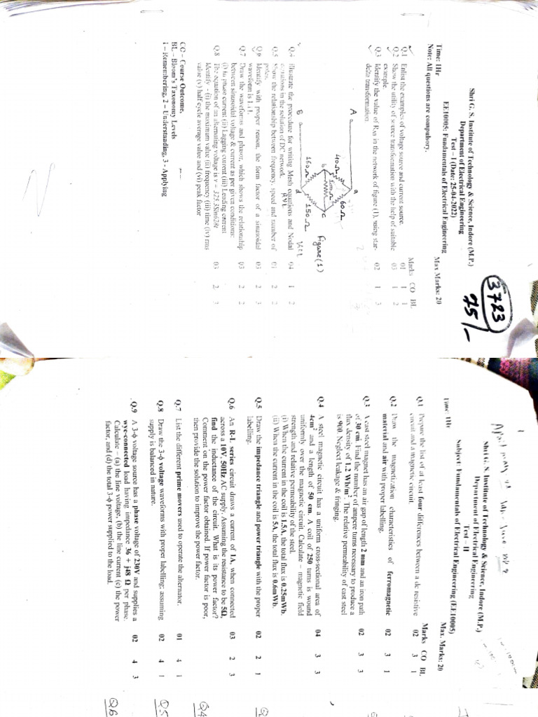 MST Pyqs | PDF | Inductor | Inductance
