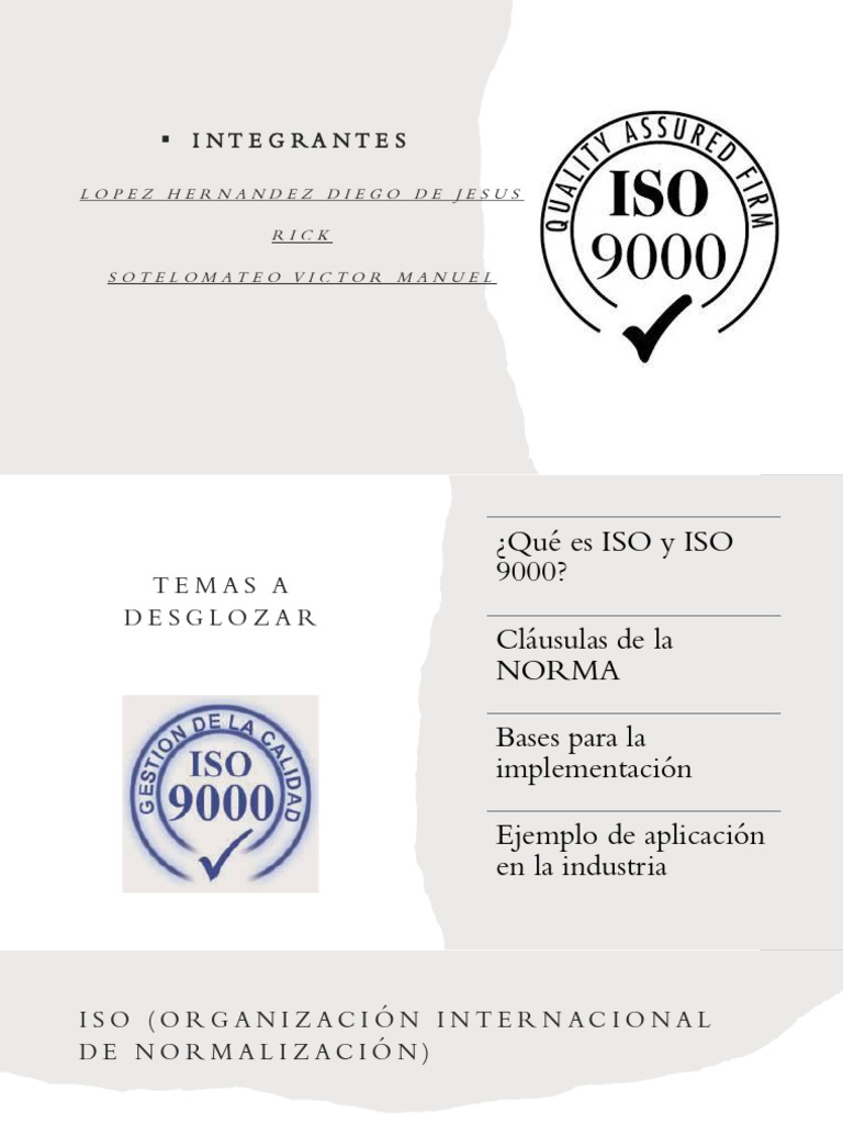 Implementación de ISO 9000 en Calidad | PDF | Calidad (comercial ...
