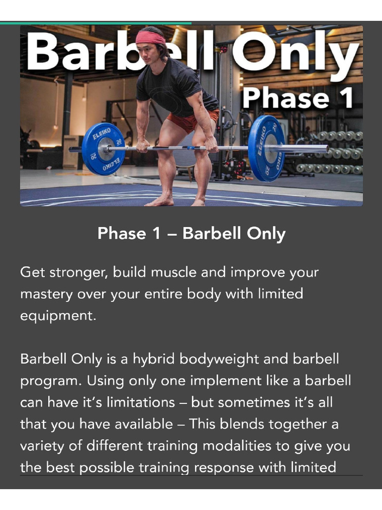 Barbell Only P1 | PDF