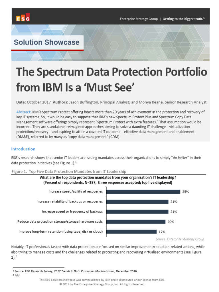ESG Spectrum Data Protection A Must See a6TSW03550USEN-00 | PDF ...