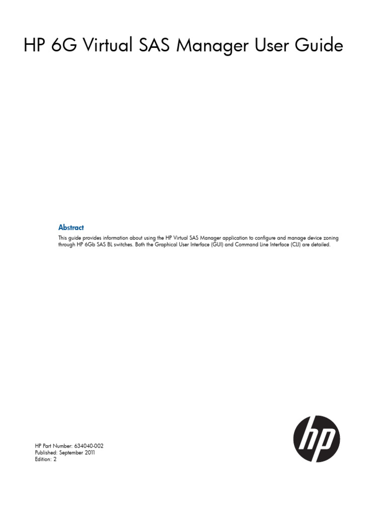 HP 6G Virtual SAS Manager User Guide | PDF | Microsoft Windows ...