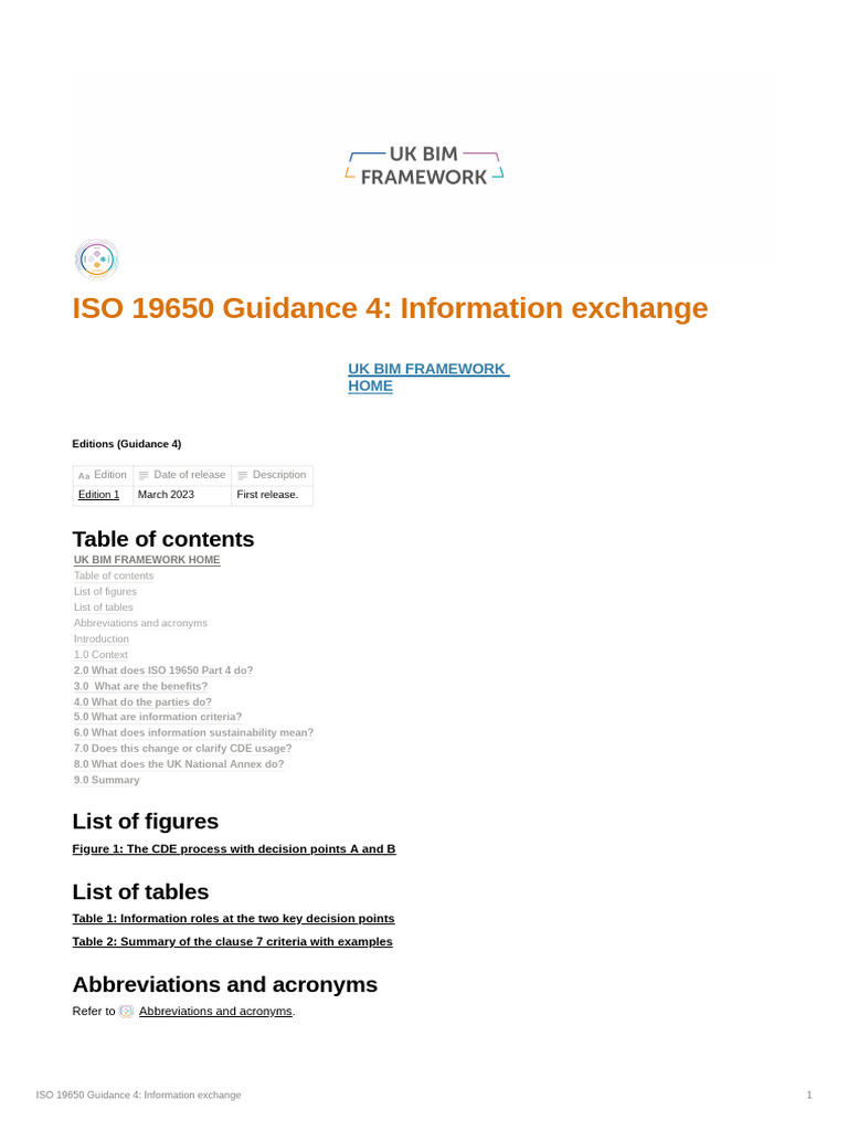 ISO 19650 Guidance 4 Information Exchange Edition 1 | PDF | Building ...