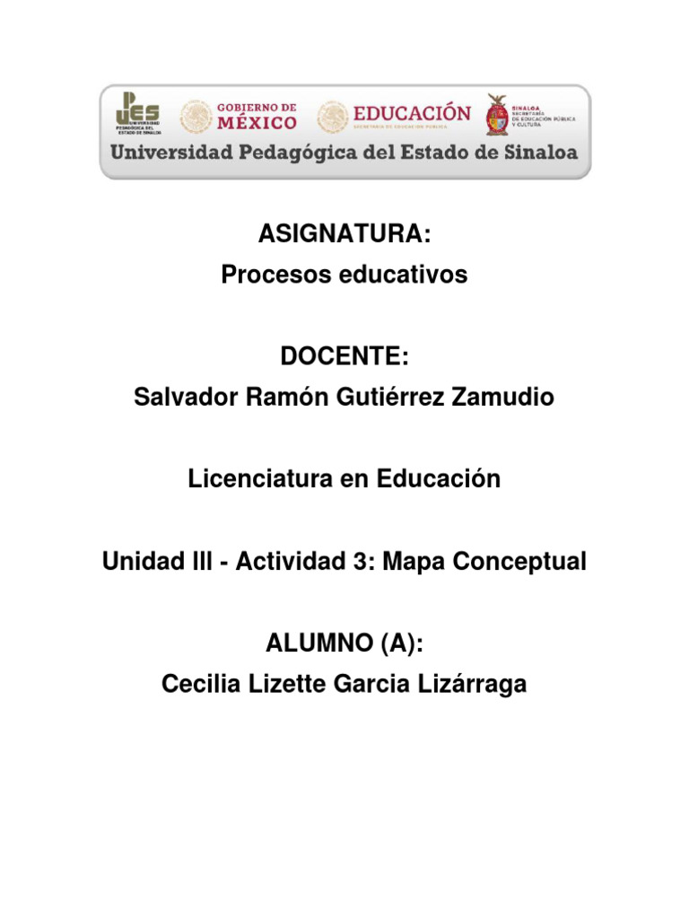 Garcia Cecilia Act3 U3 PE | PDF | Aprendizaje | Maestros