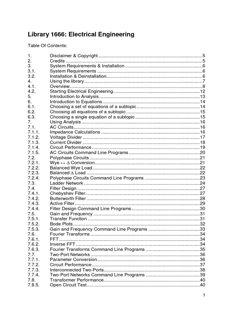 ElectricalEngineeringForTreeBrowser English | PDF | Electrical ...