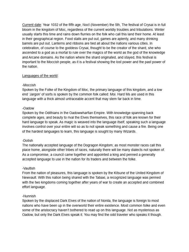 The 5th Age Handout. | PDF | History | Religion & Spirituality