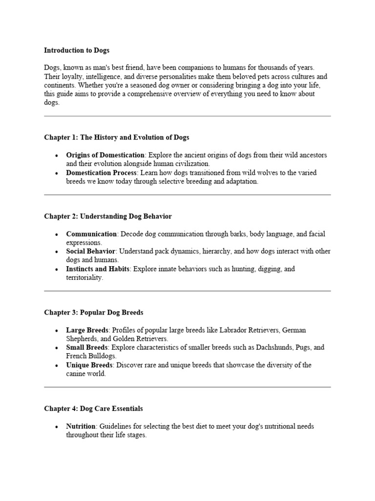 Introduction to Dogs | Download Free PDF | Dogs | Dog Breeds