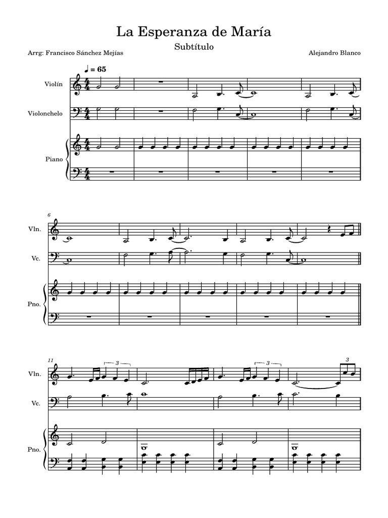 La Esperanza de María-Partitura - y - Partes | PDF