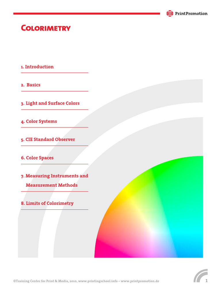 Colorimetry Handout Eng | PDF | Color | Light