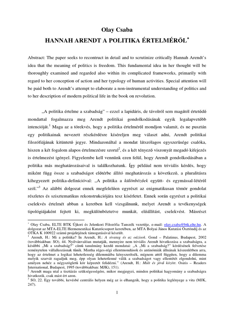 A Politika Ertelme Kellek U 182227.73784 | PDF